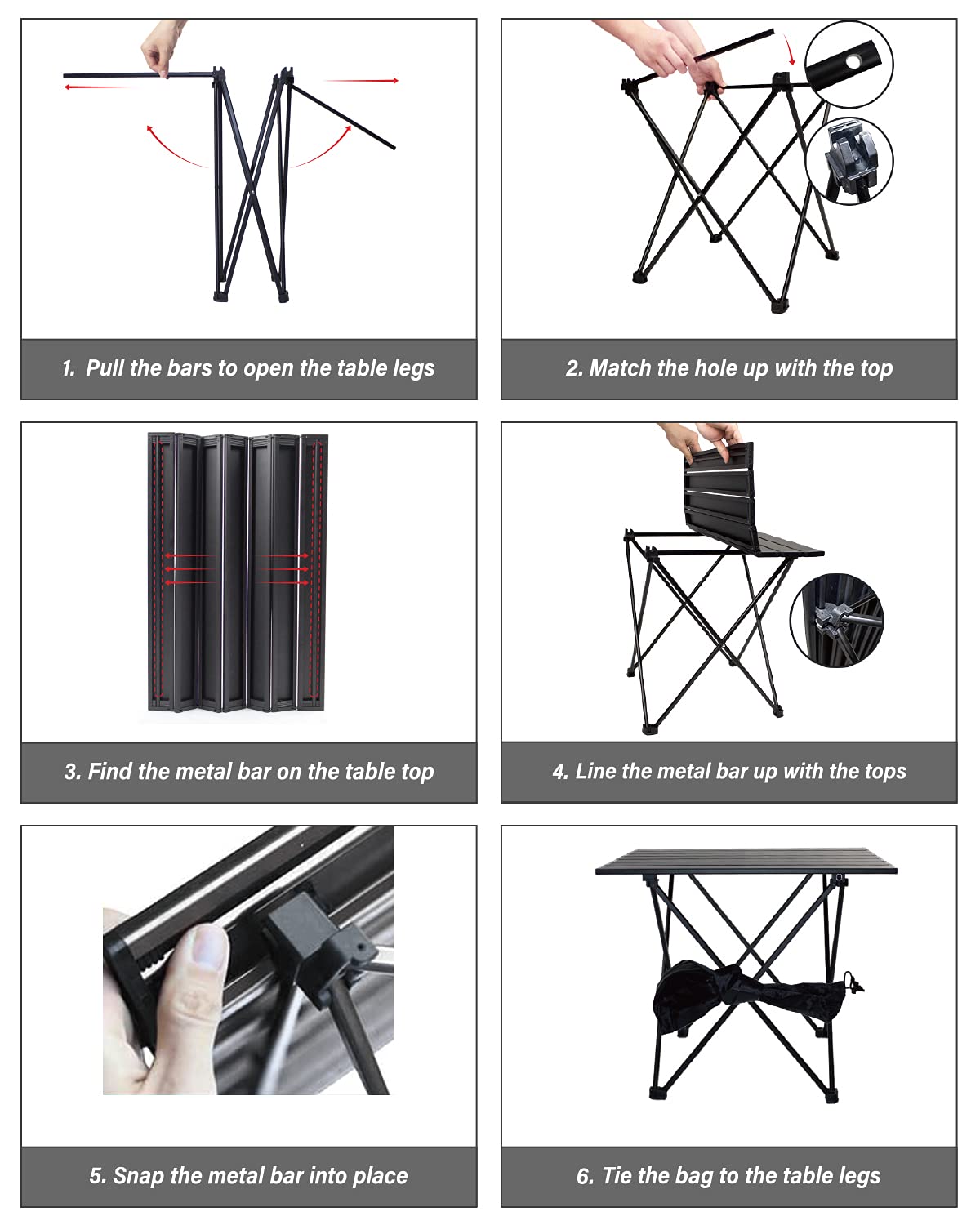 "Folding Portable Camp Side Table | Lightweight Outdoor Camping Table ...